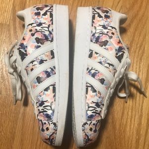 adidas | Shoes | Adidas Sneakers Colorful Flowers | Poshmark